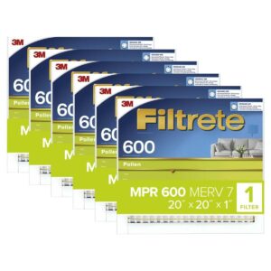 filtrete 20x20x1 merv 7 dust reduction filter 6-pk