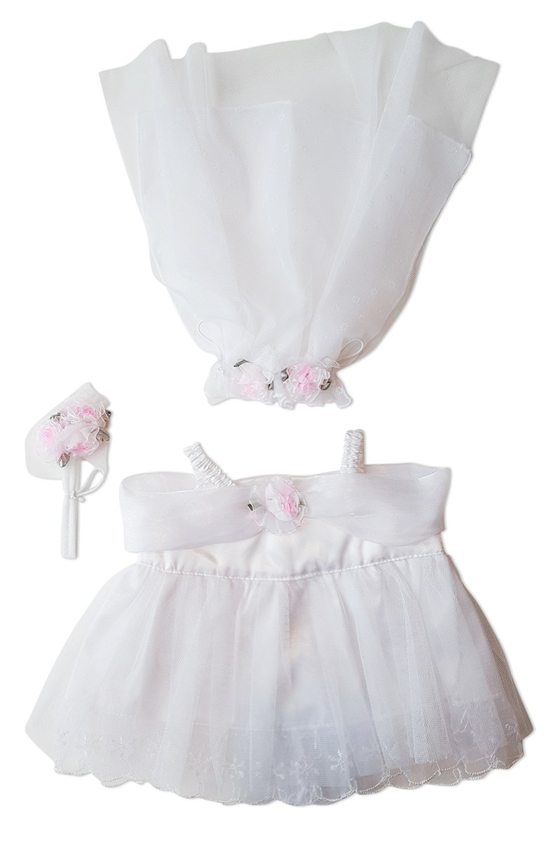 Bride Outfit Teddy Bear Clothes Fits Most 14" - 18" Build-A-Bear and Make Your Own Stuffed Animals