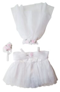 bride outfit teddy bear clothes fits most 14" - 18" build-a-bear and make your own stuffed animals