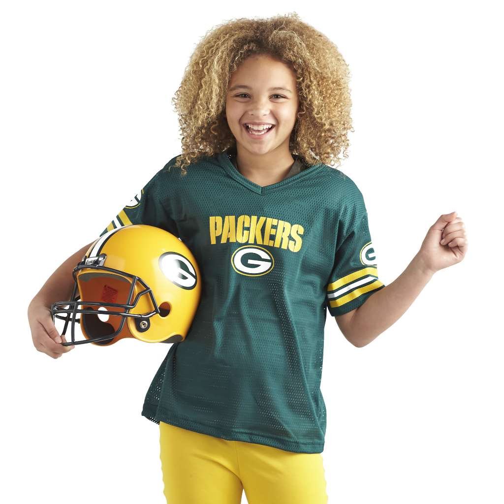 Franklin Sports Green Bay Packers Kids NFL Uniform Set - Youth NFL Team Jersey, Helmet, Pants + Apparel Costume - Official NFL Gear -Youth Medium