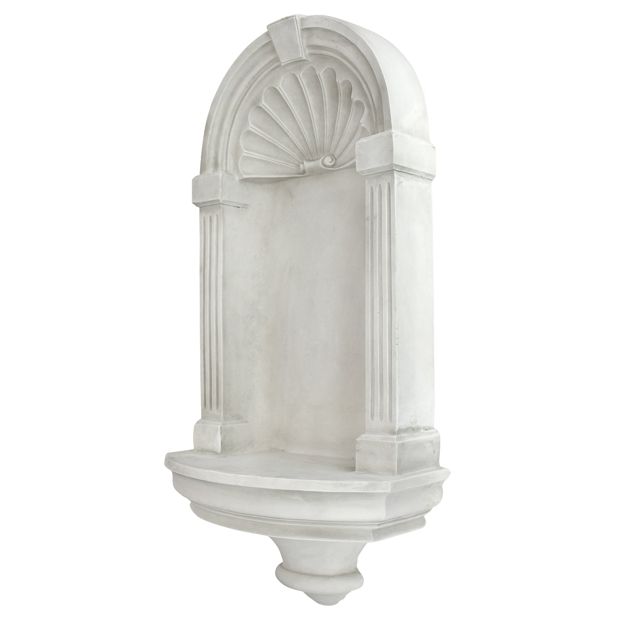 Design Toscano Classical European Style Wall Niche Display Shelf, Medium, 21 Inch, Polyresin, Antique Stone