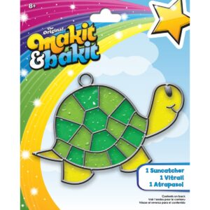 colorbok tb-61816 makit and bakit suncatcher kit, turtle