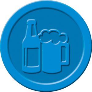 Sigel WM005 Tokens Beer, Blue, Ø 0.98 inch, 100 pcs.