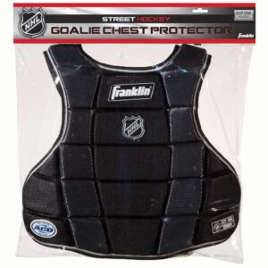 franklin sports nhl kids youth goalie chest protector - junior street hockey goalie pads for chest protection - roller + street hockey goalie protective pads + equipment - senior size