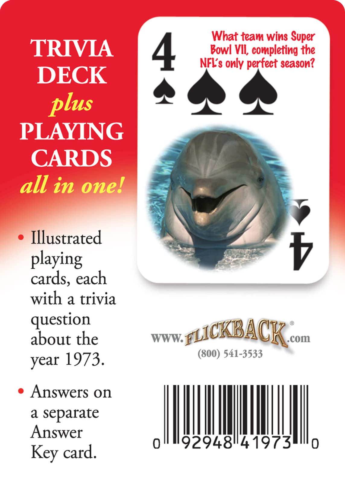 Flickback 1973 Trivia Playing Cards: 50th Birthday or Anniversary Cards