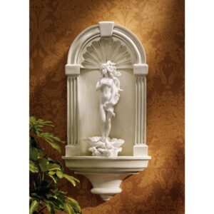 Design Toscano Classical European Style Wall Niche Display Shelf, Medium, 21 Inch, Polyresin, Antique Stone