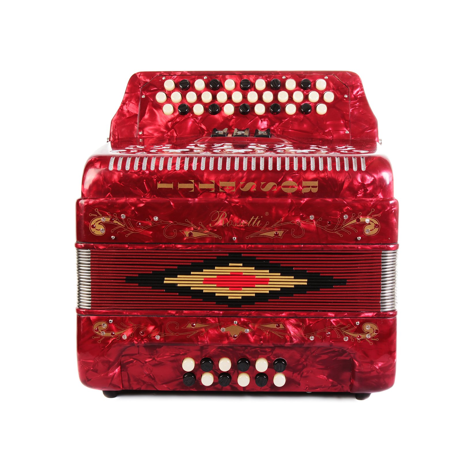 Rossetti, 34-Key Accordion (ROS3412-FBE-RD)