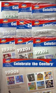 celebrate the century u.s. postage stamps 1900-1990 complete set