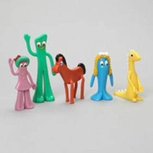 NJ Croce Gumby & Friends Action Figure Boxed Set Multicolor Gumby Toy Gift Flexible and Poseable Gumby Gift for Kids Gumby Toy Durable Classic Toy Set