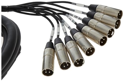 KIRLIN Cable MT-815-3M 3-Meter 8-Channel Multi-Track Snake Cable XLR Male to XLR Female