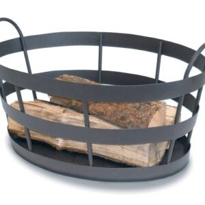 Minuteman International Shaker, Graphite Firewood Log Basket Bin Holder, 4 Units