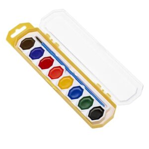 Cra-Z-art Washable Watercolors with Brush, 8 Colors, 1 Tray (10651)