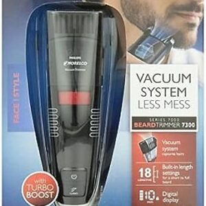 Philips Norelco BeardTrimmer 7300, vacuum trimmer with adjustable length settings (Model # QT4070/41)