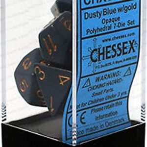 Chessex CHX25426 Dice-Opaque Dusty Blue/Copper Set