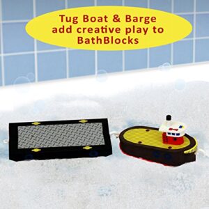 BathBlocks Just Think Toys Bathtime Consruction Building Toy - Tug Boat & Barge (22092)