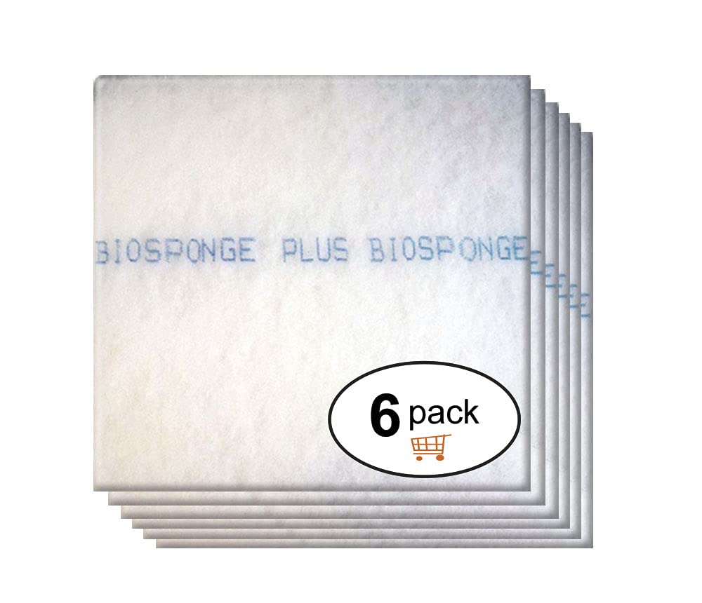 15 1/2 x 15 1/2 BioSponge plus air filter refill (6 pack) One year supply