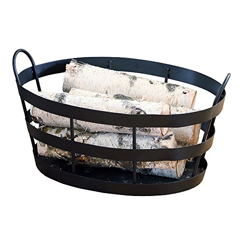 Minuteman International Shaker, Graphite Firewood Log Basket Bin Holder, 4 Units