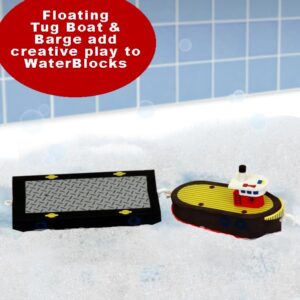 BathBlocks Just Think Toys Bathtime Consruction Building Toy - Tug Boat & Barge (22092)