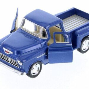 KiNSMART 1955 Chevy Step Side Pick-Up Blue 5" 1:32 Scale Die Cast Metal Model Toy Truck