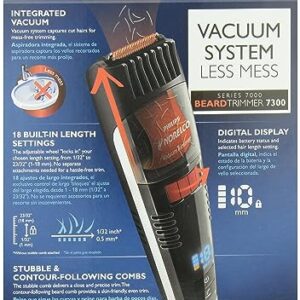 Philips Norelco BeardTrimmer 7300, vacuum trimmer with adjustable length settings (Model # QT4070/41)