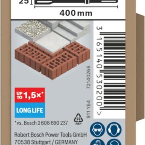 Bosch 2608690166 25 x 400 mm SDSmax Self-Sharpening Flat Chisel