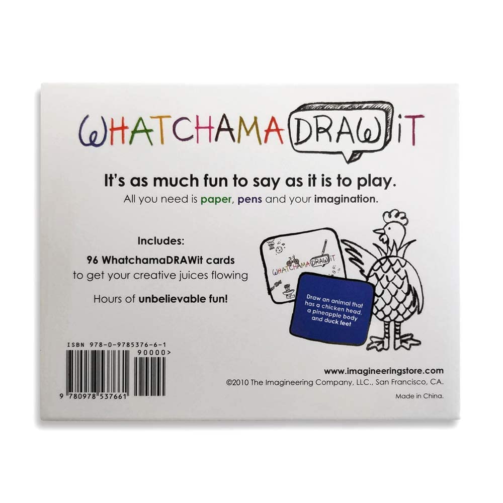 The Imagineering Company WatchamaDrawit Fast Action Drawing Game with Wildly Creative Challenges - A Family Board Game for Kids and Adults - Let The Family Game Night Fun Go Crazy