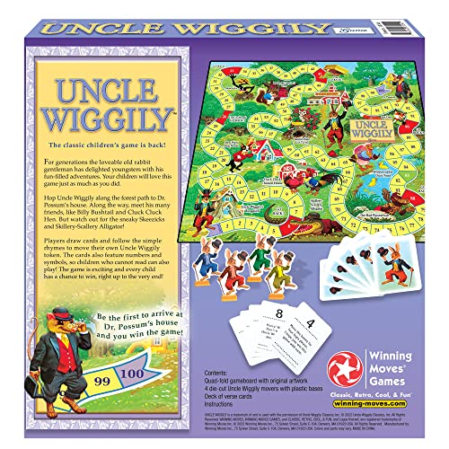 Uncle Wiggily by Winning Moves Games USA, The Classic Child's First Reading Game, for 2 to 4 Players, Ages 4+