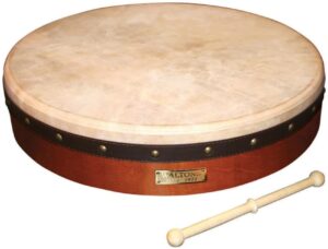 waltons bodhrán 18" (standard brown) - handcrafted irish instrument - crisp & musical tone - hardwood beater included w/purchase