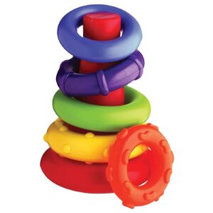 playgro 4011455 sort and stack tower for baby infant toddler children, playgro is encouraging imagination with stem/stem for a bright future - great start for a world of learning