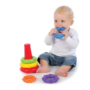 Playgro 4011455 Sort and Stack Tower for Baby Infant Toddler Children, Playgro is Encouraging Imagination with STEM/STEM for a Bright Future - Great Start for a World of Learning