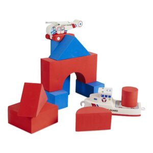 bathblocks coast guard boat & helicopter bath toy pool toy in science museums and childrens museums nationwide.