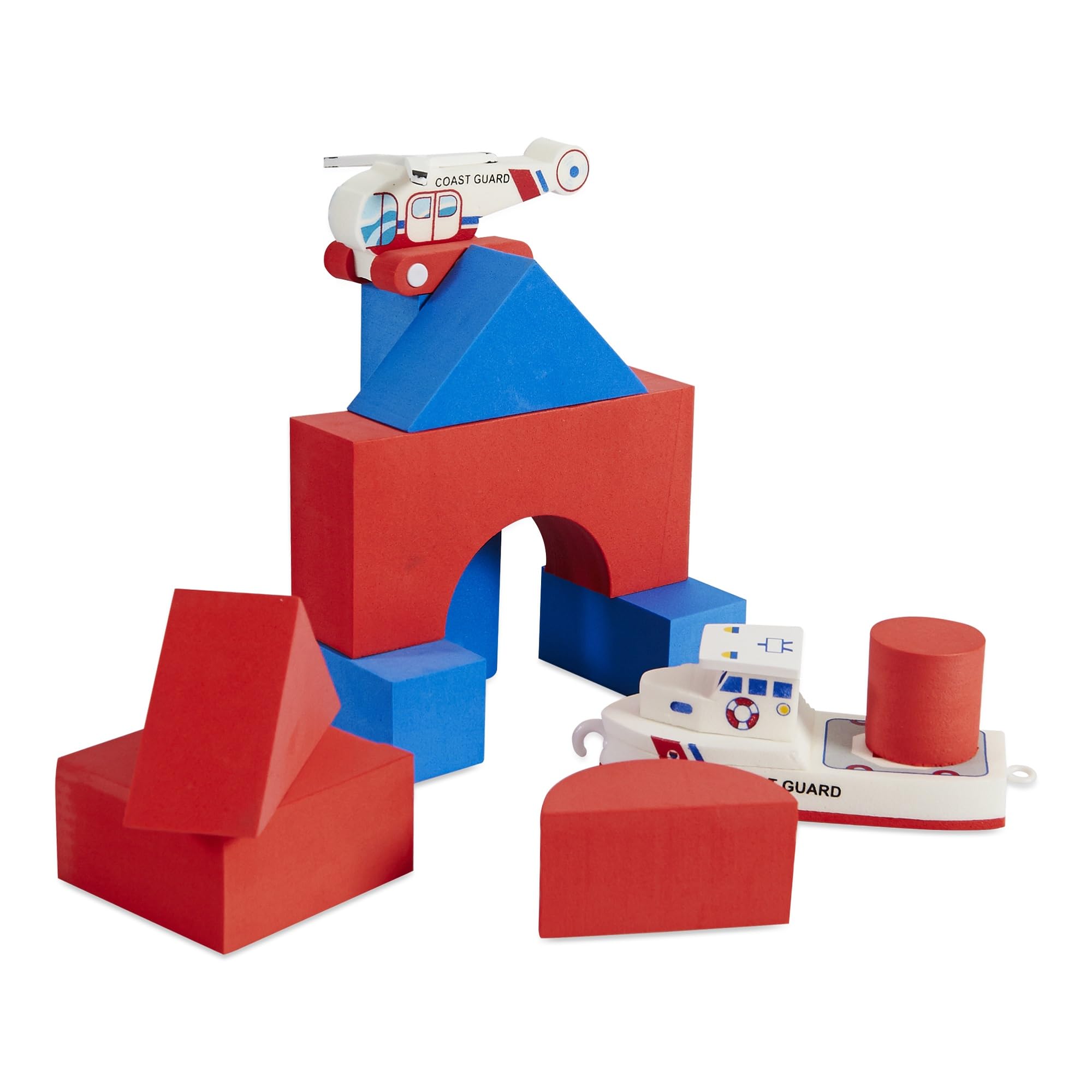 BathBlocks Coast Guard Boat & Helicopter Bath Toy Pool Toy in Science Museums and Childrens Museums Nationwide.