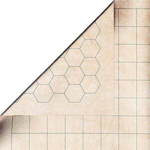 chessex megamat – vinyl rpg megamat – smooth & tough – 34.5 inches x 48 inches – reversible 1-inch squares & 1-inch hexes – ttrpg rpg dnd d&d dungeons and dragons,chx97246