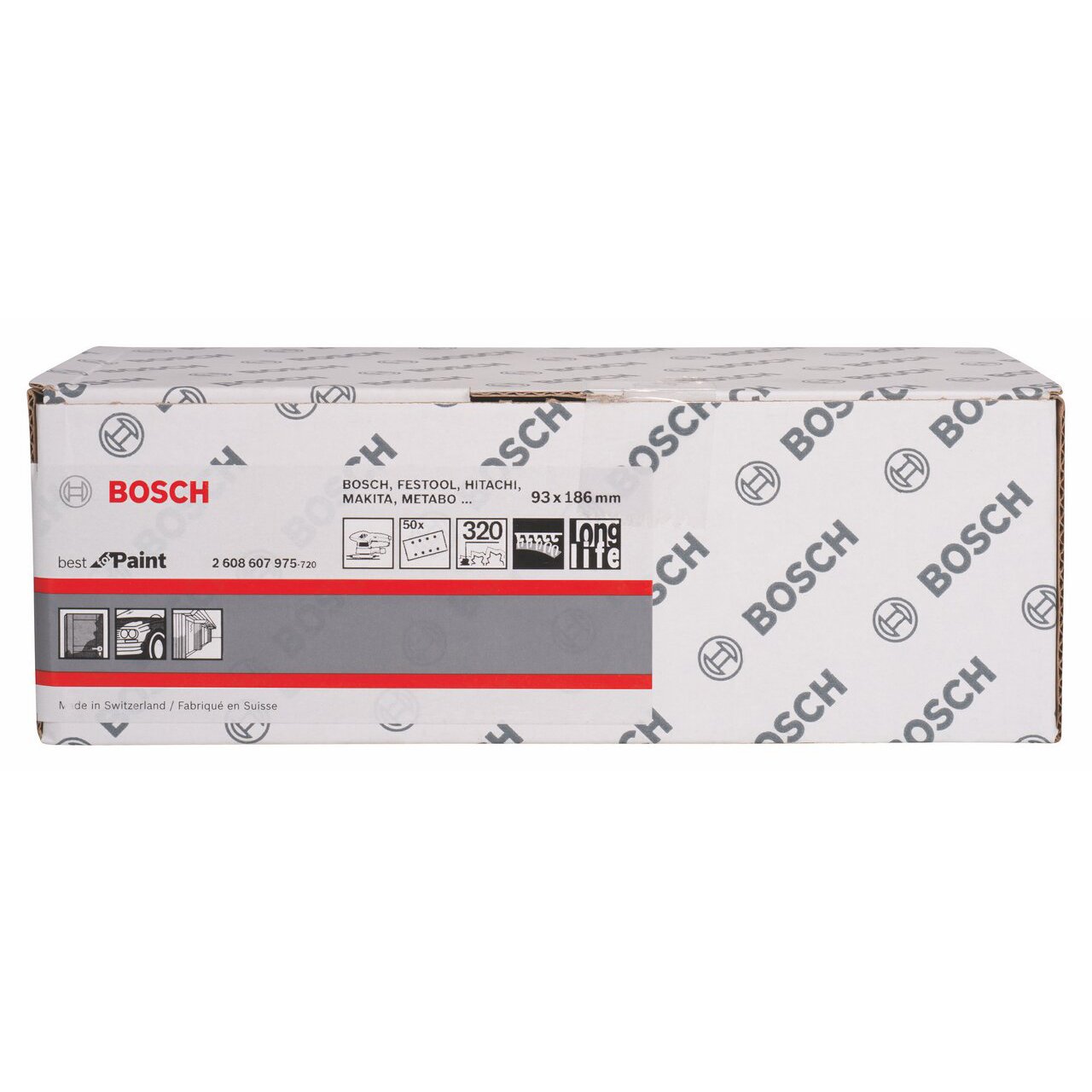 Bosch Professional 2608607975 50-Piece Sanding Sheet Set, 8 Holes