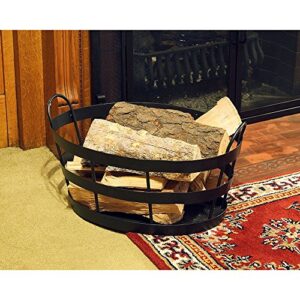 Minuteman International Shaker, Graphite Firewood Log Basket Bin Holder, 4 Units