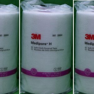 3M Medipore H Soft Cloth Surgical Tape - 4" wide by 10 yards (3 Rolls)