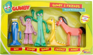 nj croce gumby & friends action figure boxed set multicolor gumby toy gift flexible and poseable gumby gift for kids gumby toy durable classic toy set