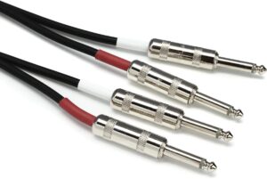 pro co excellines dual instrument patch cable - 10 feet straight-straight