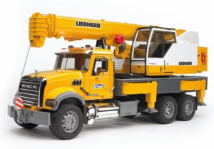 bruder 02818 mack granite liebherr crane truck