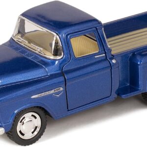 KiNSMART 1955 Chevy Step Side Pick-Up Blue 5" 1:32 Scale Die Cast Metal Model Toy Truck