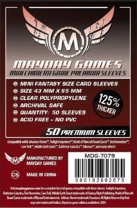 premium card game sleeves, red