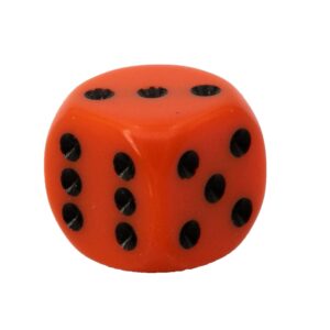 DND Dice Set-Chessex D&D Dice-16mm Opaque Orange and Black Plastic Polyhedral Dice Set-Dungeons and Dragons Dice Includes 12 Dice – D6, Various (CHX25603)