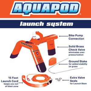 AquaPod The Original Rocket Bottle Launcher Kit - Launches Soda Bottles 100 Ft Up in The Air - Fun Educational STEM Gift Idea for Kids & Teens - Great Science Toy & Outdoor Activity for Family