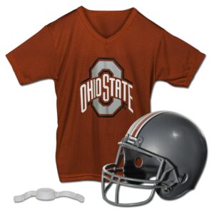 franklin sports ohio state buckeyes kids college football uniform set - ncaa youth football uniform costume - helmet, jersey, chinstrap set - youth m,(one size)