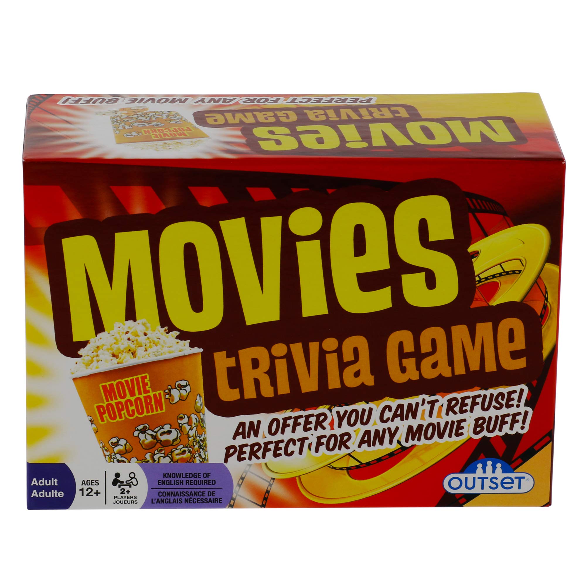 Outset Media Movies Trivia Game - Fun Cinema Question Based Game Featuring 1200 Trivia Questions - Ages 12+