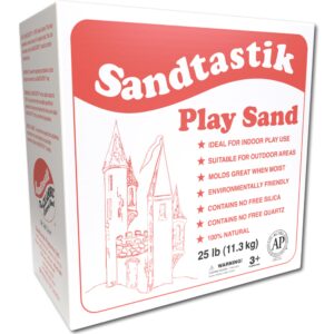 Sandtastik Sparkling White Play Sand, 25 lb (11.3 kg) - Fill Sandboxes, Sand Trays, Sensory Tables, Water Tables! Scoop, Mold & Pour This Premium Non-Toxic Sand