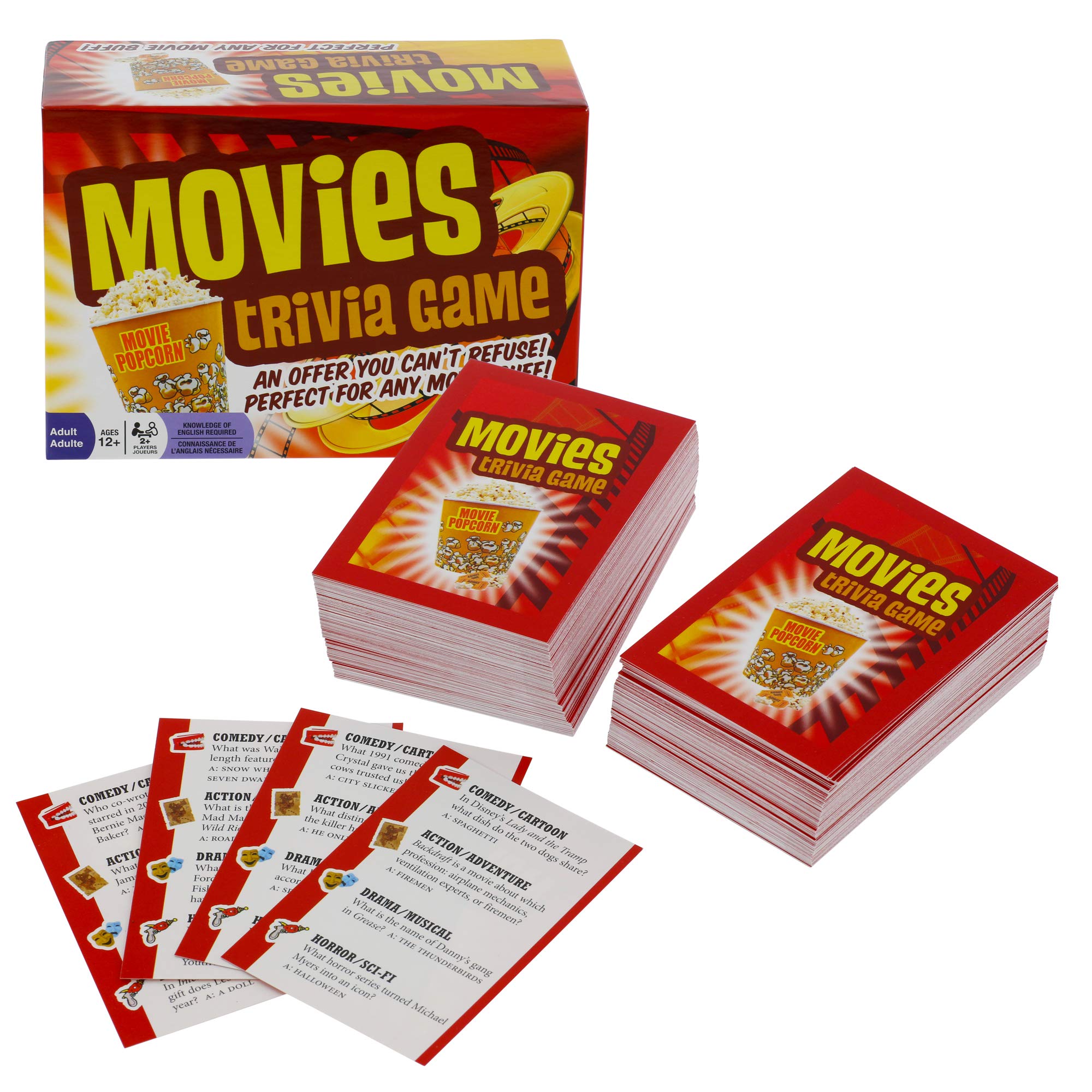 Outset Media Movies Trivia Game - Fun Cinema Question Based Game Featuring 1200 Trivia Questions - Ages 12+