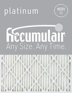 accumulair platinum 14x20x1 (13.75x19.75) merv 11 air filter/furnace filters (4 pack)