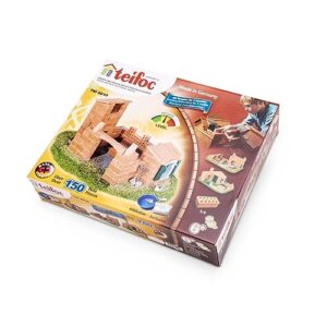 Teifoc Beginner Brick and Mortar Construction Set, 149 Building Blocks, Erector Set and STEM Building Toy