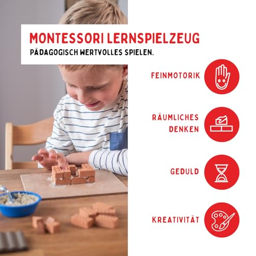 Teifoc Beginner Brick and Mortar Construction Set, 149 Building Blocks, Erector Set and STEM Building Toy